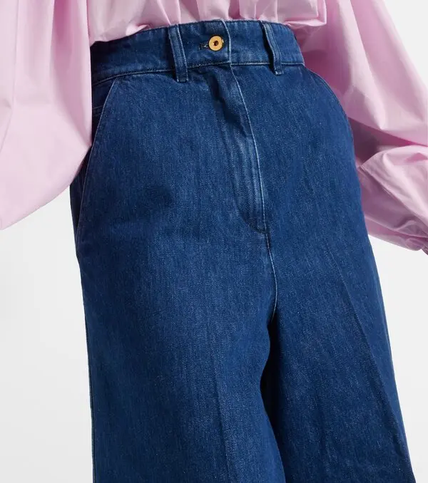 PATOU High-rise Wide-leg Jeans