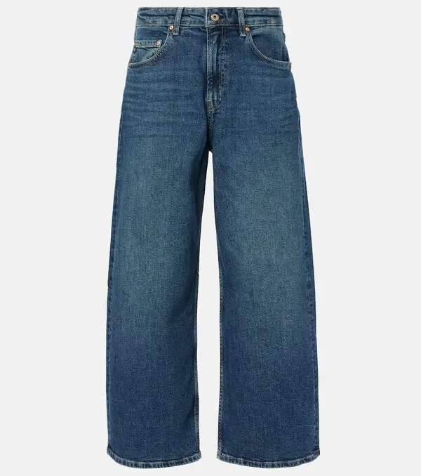 Ag High-rise Wide-leg Jeans - Blue