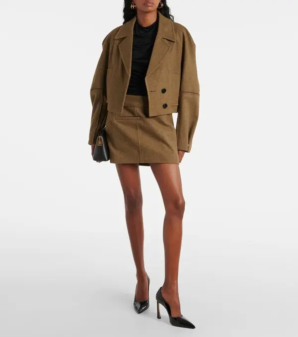 Victoria Beckham Wool Miniskirt