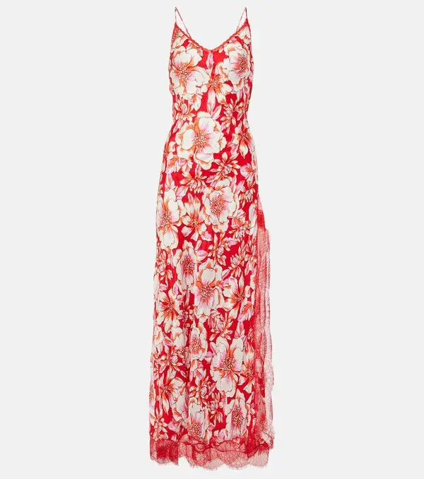 Poupette St Barth Lucia Printed Midi Dress - Red