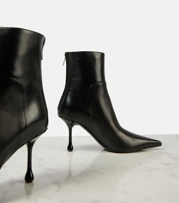 JIMMY CHOO Cycas 80 Leather Ankle Boots