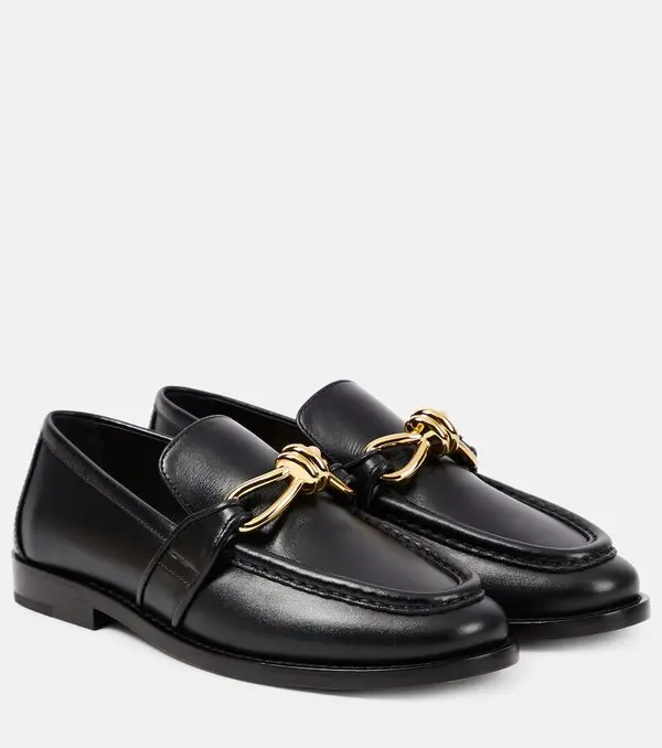 Bottega Veneta Astaire Leather Loafers - Black