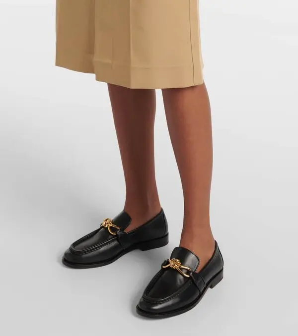 Bottega Veneta Astaire Leather Loafers