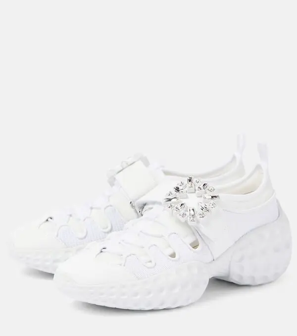 ROGER VIVIER Viv' Run Light Trekky Sneakers - White