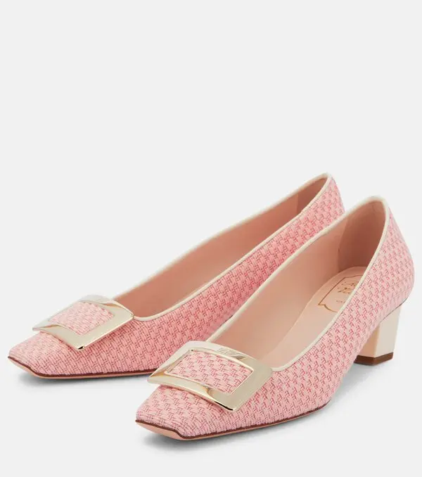 ROGER VIVIER Belle Vivier Bouclé Pumps - Pink