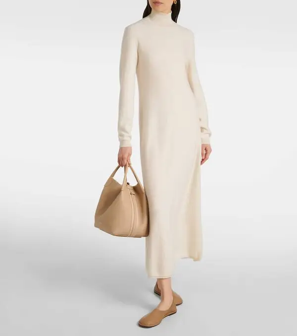 Loro Piana Bale Large Leather Shoulder Bag - Beige