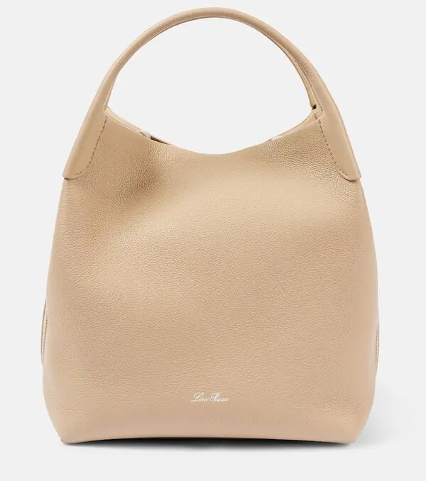 Loro Piana Bale Large Leather Shoulder Bag - Beige