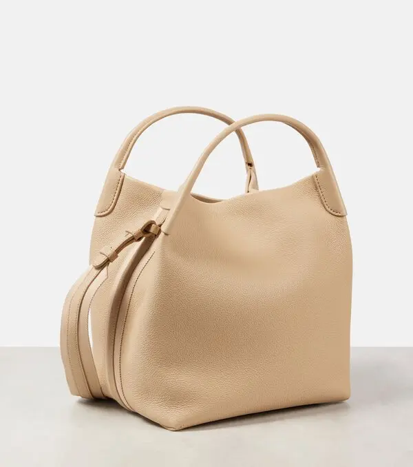 Loro Piana Bale Large Leather Shoulder Bag - Beige