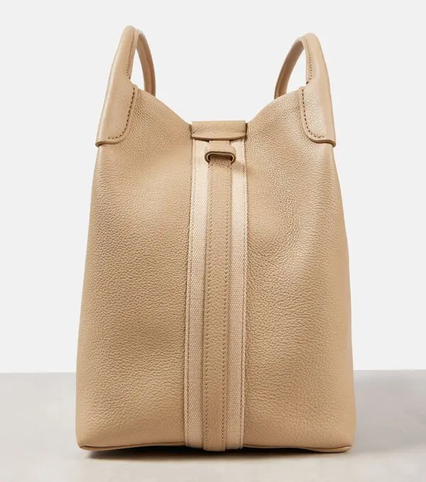 Loro Piana Bale Large Leather Shoulder Bag - Beige