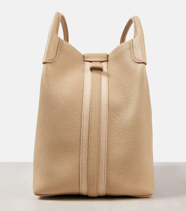 Loro Piana Bale Large Leather Shoulder Bag - Beige