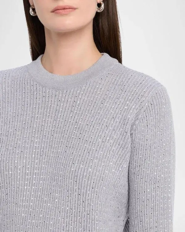 GOLDEN GOOSE Journey Crystal Embellished Sweater - Gray