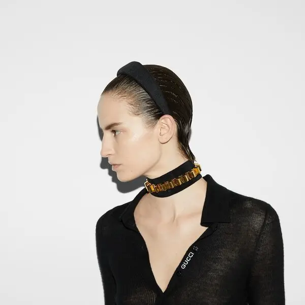 Gucci Original Gg Canvas Hairband - Black | Editorialist