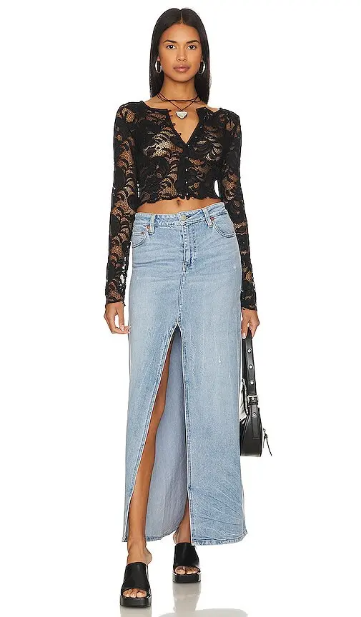 Superdown Elowen Lace Top - Black