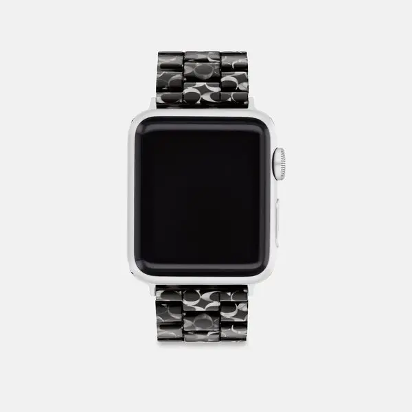 COACH Apple Watch® Strap, 38mm, 40mm And 41mm - Black Signature