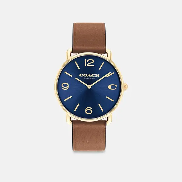 COACH Elliot Watch, 41mm - Saddle/navy