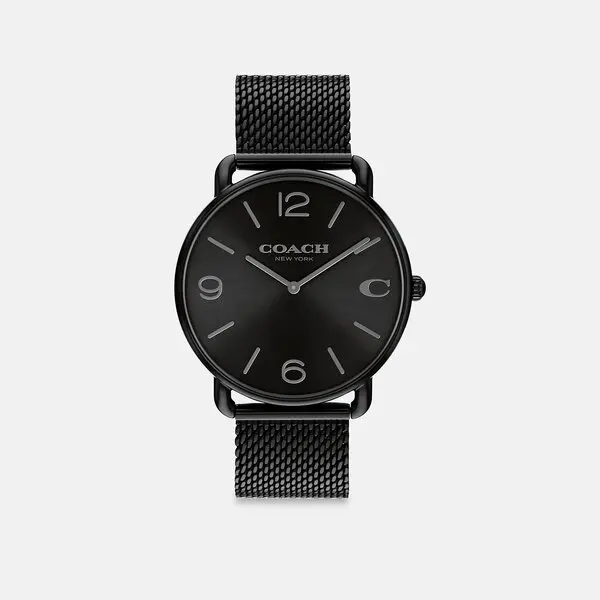 Coach Elliot Round Bracelet Watch 41mm - Blackout/black