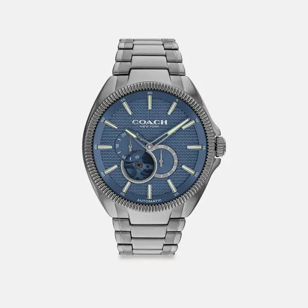 COACH Jackson Automatic Watch, 45mm - Grey/blue