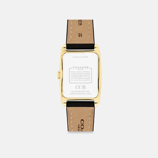 COACH Reese Watch, 24mm X 35mm - Black
