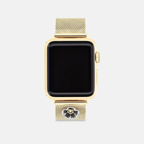 COACH Apple Watch® Strap, 38mm, 40mm And 41mm - Gold