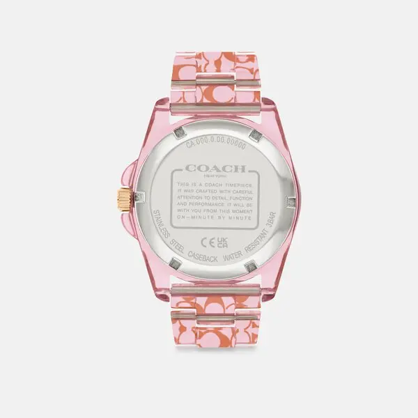 Coach Greyson Watch, 36mm - Blush | Editorialist display picture 1