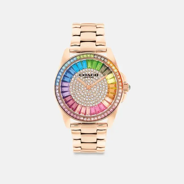 Coach Greyson Watch, 36mm In Rainbow - 30% Off | Editorialist