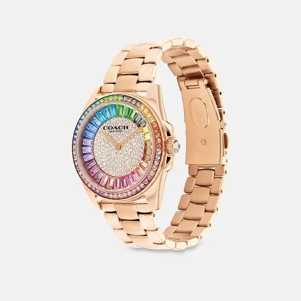 COACH Greyson 36mm セラミック 腕時計 レインボー新品未使用 Coach Greyson Watch, 36mm In Rainbow - 30% Off | Editorialist