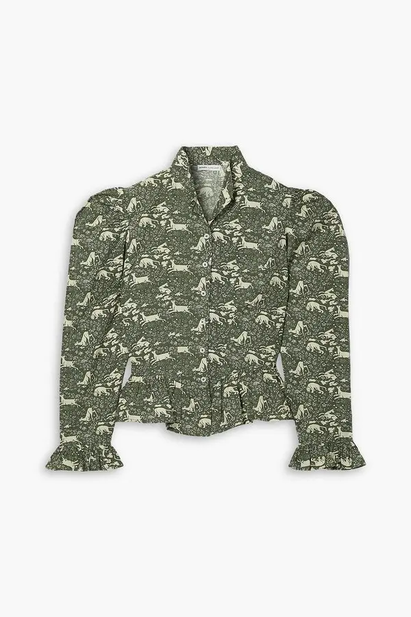 Batsheva Laura Ashley Grace Ruffled Blouse