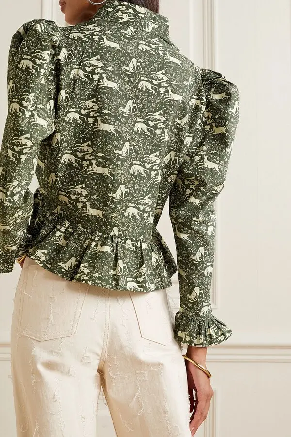 Batsheva Laura Ashley Grace Ruffled Blouse