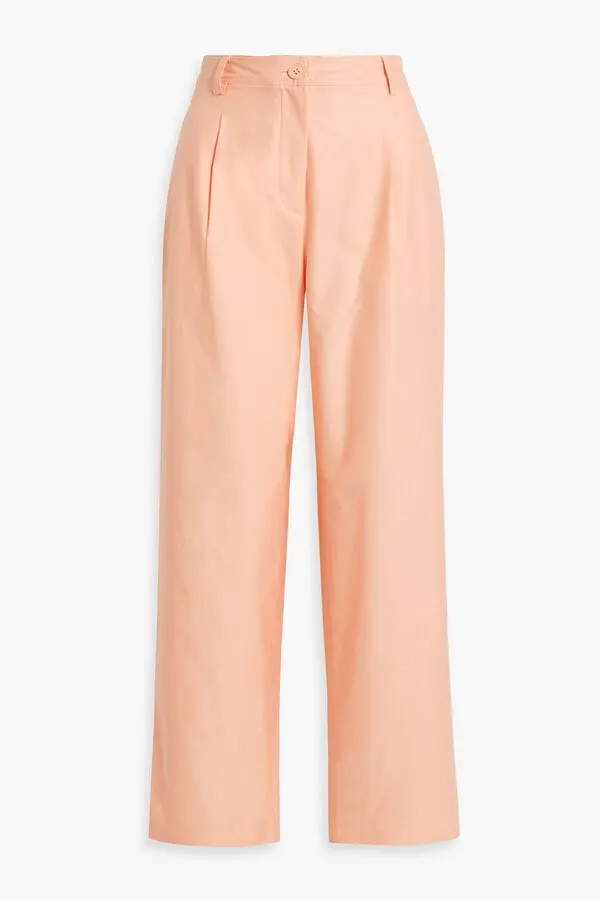 Maison Kitsuné Pleated Cotton-twill Pants