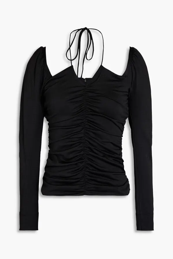 GANNI Ruched Jersey Top