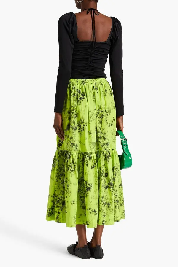 GANNI Ruched Jersey Top