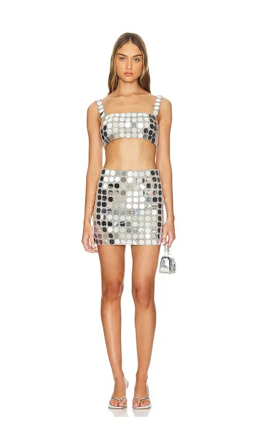 LOVERS AND FRIENDS Gilles Sequin Crop Top