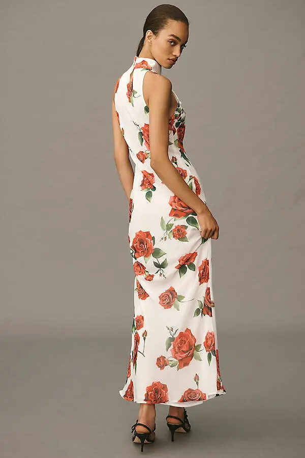 SAU LEE Gladys Halter Prted Maxi Dress