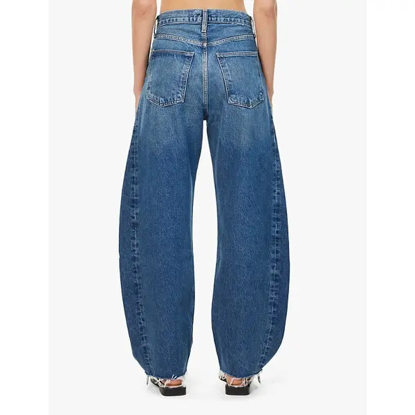 AGOLDE Luna Pieced Wide-leg High-rise Jeans - Split (two Shades Ind)