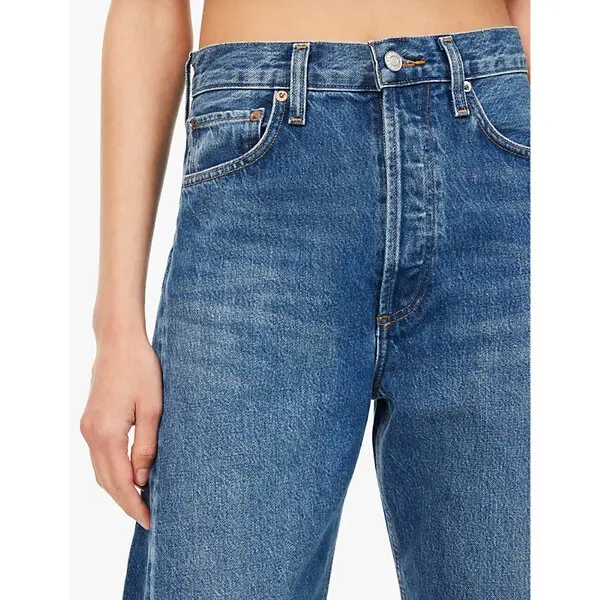 AGOLDE Luna Pieced Wide-leg High-rise Jeans - Split (two Shades Ind)