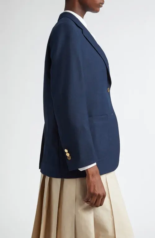 Thom Browne Wool Twill Sport Coat - Navy