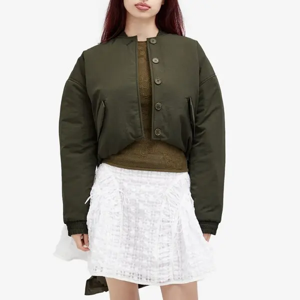 Cecilie Bahnsen Ubon Jacket In Grey Olive - 50% Off | Editorialist