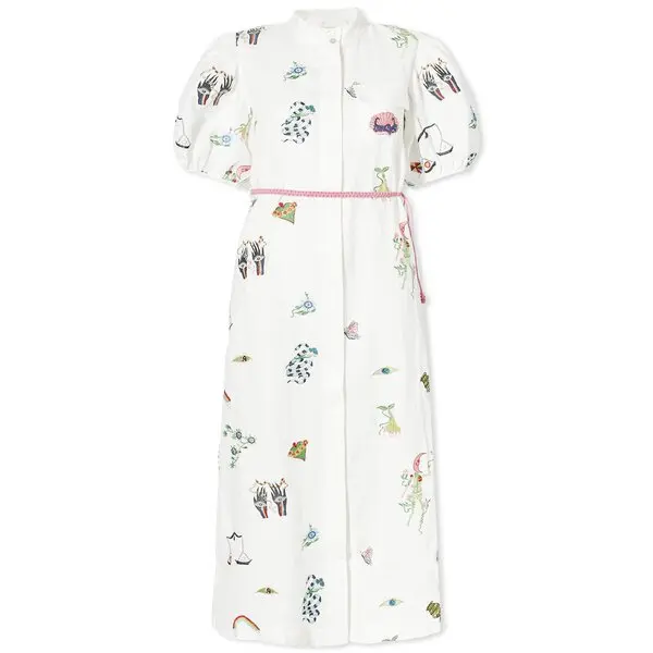 ALEMAIS Alémais Atticus Embroidered Shirt Dress