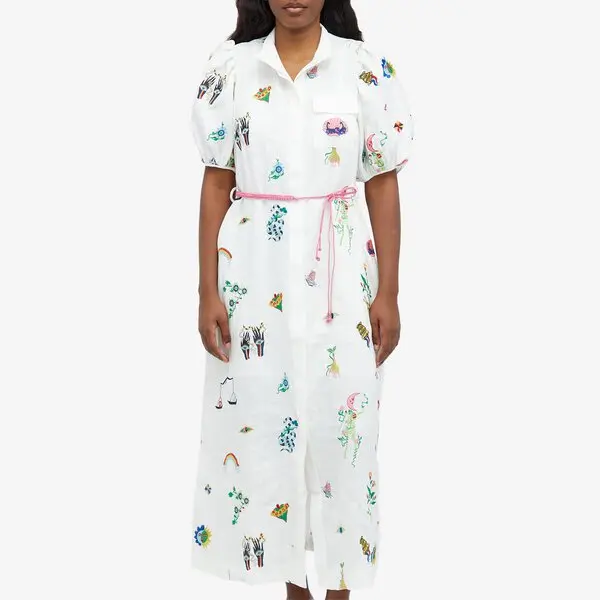 ALEMAIS Alémais Atticus Embroidered Shirt Dress
