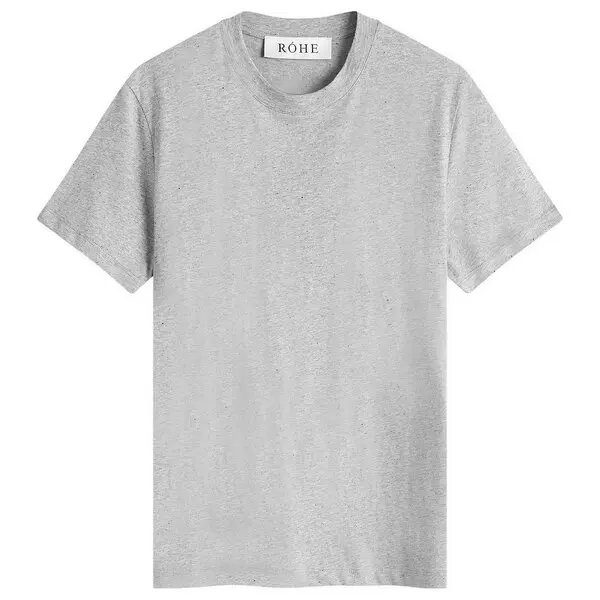 RÓHE Slub Melange Cotton T-shirt
