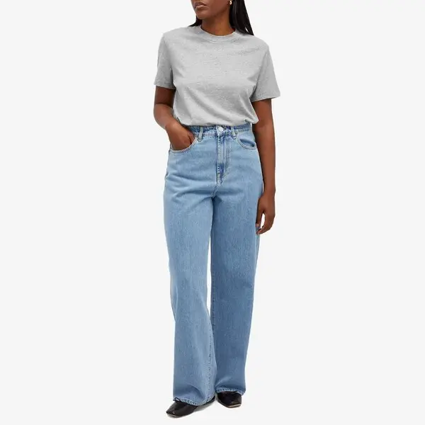 RÓHE Slub Melange Cotton T-shirt