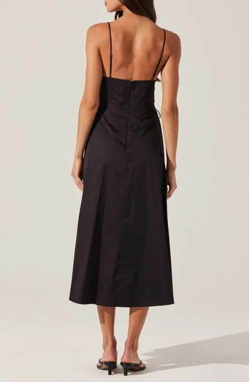 astr the label lace midi dress black Allura Peekaboo Lace Midi Dress Black / XS