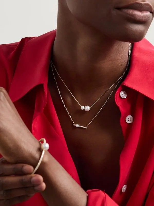 Mizuki 14-karat Freshwater Pearl Necklace
