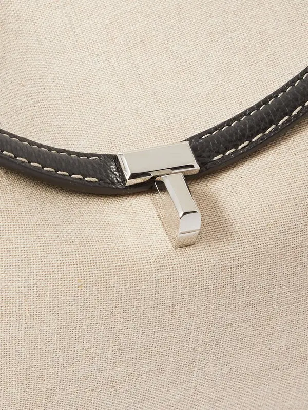 TOTEME T-lock Cotton-canvas Clutch - Ecru