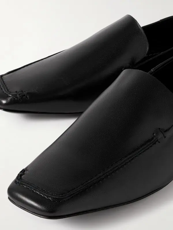 STAUD Black Padded Slip-On Loafers Staud Becks Leather Loafers In Black - 60% Off | Editorialist main image 2