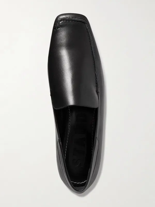 Staud Becks Leather Loafers In Black - 60% Off | Editorialist