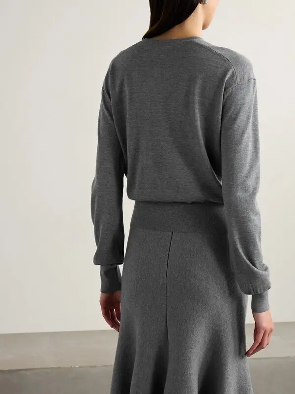 Khaite Jackie Wool-blend Cardigan - Gray