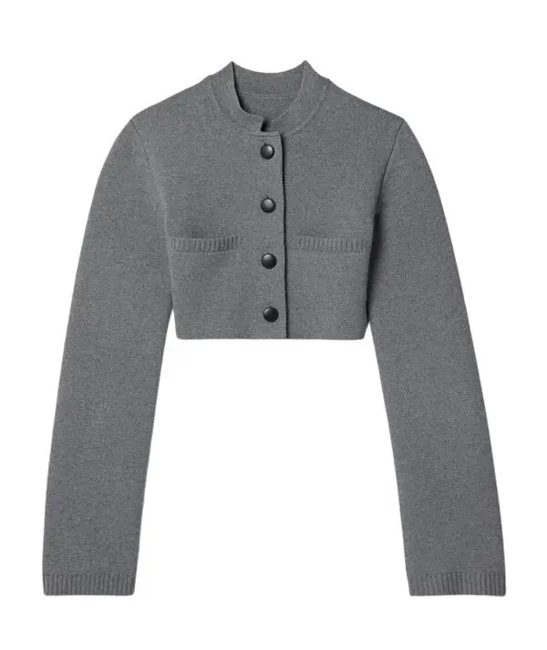 Khaite Ello Cropped Wool-blend Cardigan