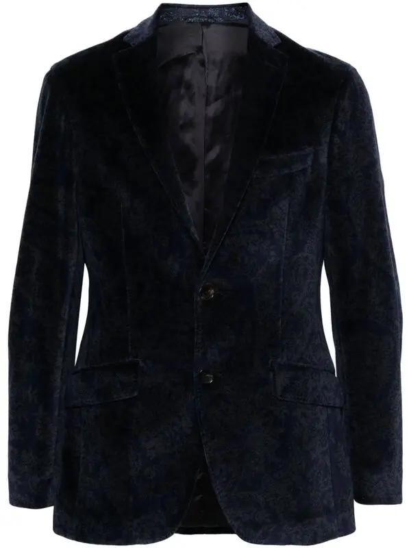 Etro Paisley-print Velvet Blazer