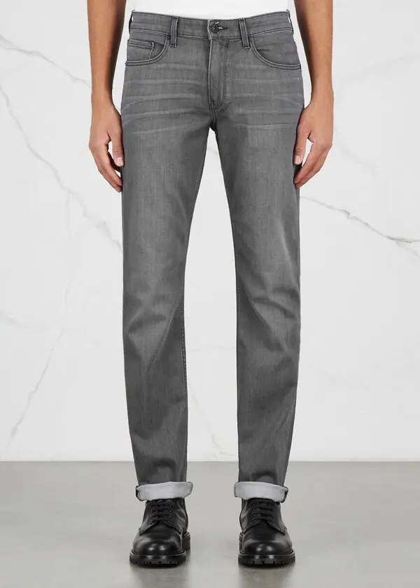 Paige Federal Straight-leg Jeans - Grey